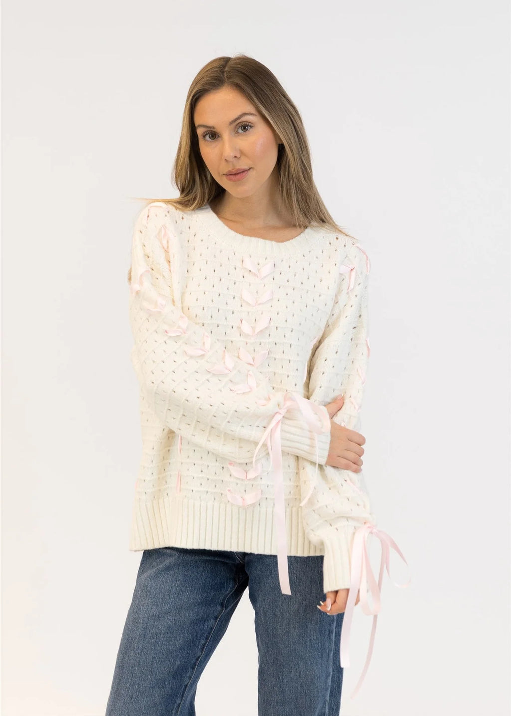 Lydia Ribbon Sweater – Krush Clothing Boutique