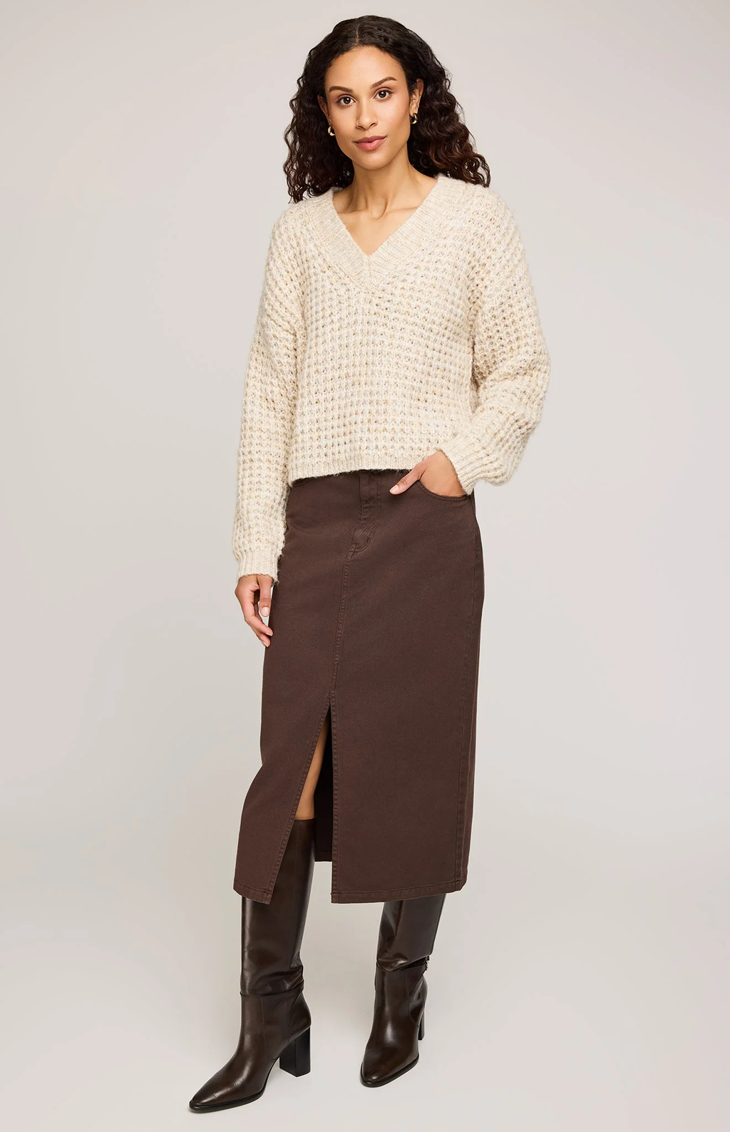Georgia Midi Skirt | Java – Krush Clothing Boutique